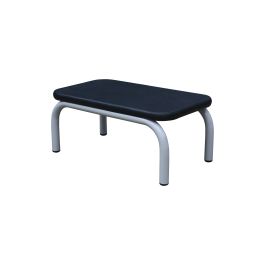Single Step-Up Stool Black Tread Grey Frame
